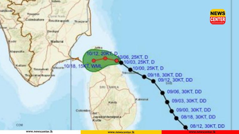 Depression over Bay of Bengal likely to cross Mullaitivu Coast; heavy ...